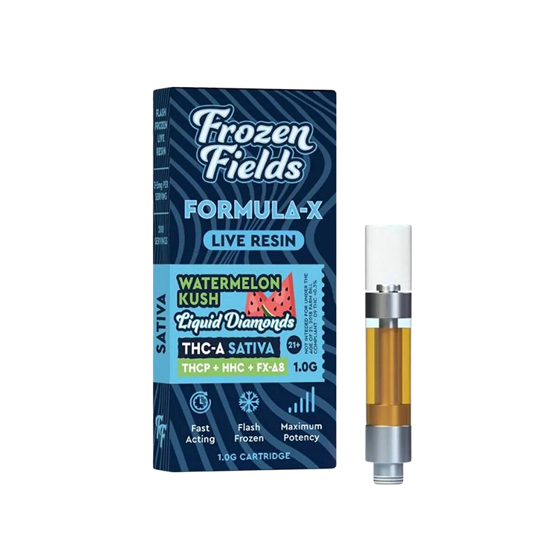Watermelon Kush (Sativa) – Frozen Fields Formula-X – Cartucho THC 1g ... Watermelon Kush (Sativa) – Frozen Fields Formula-X – Cartucho THC 1g ...